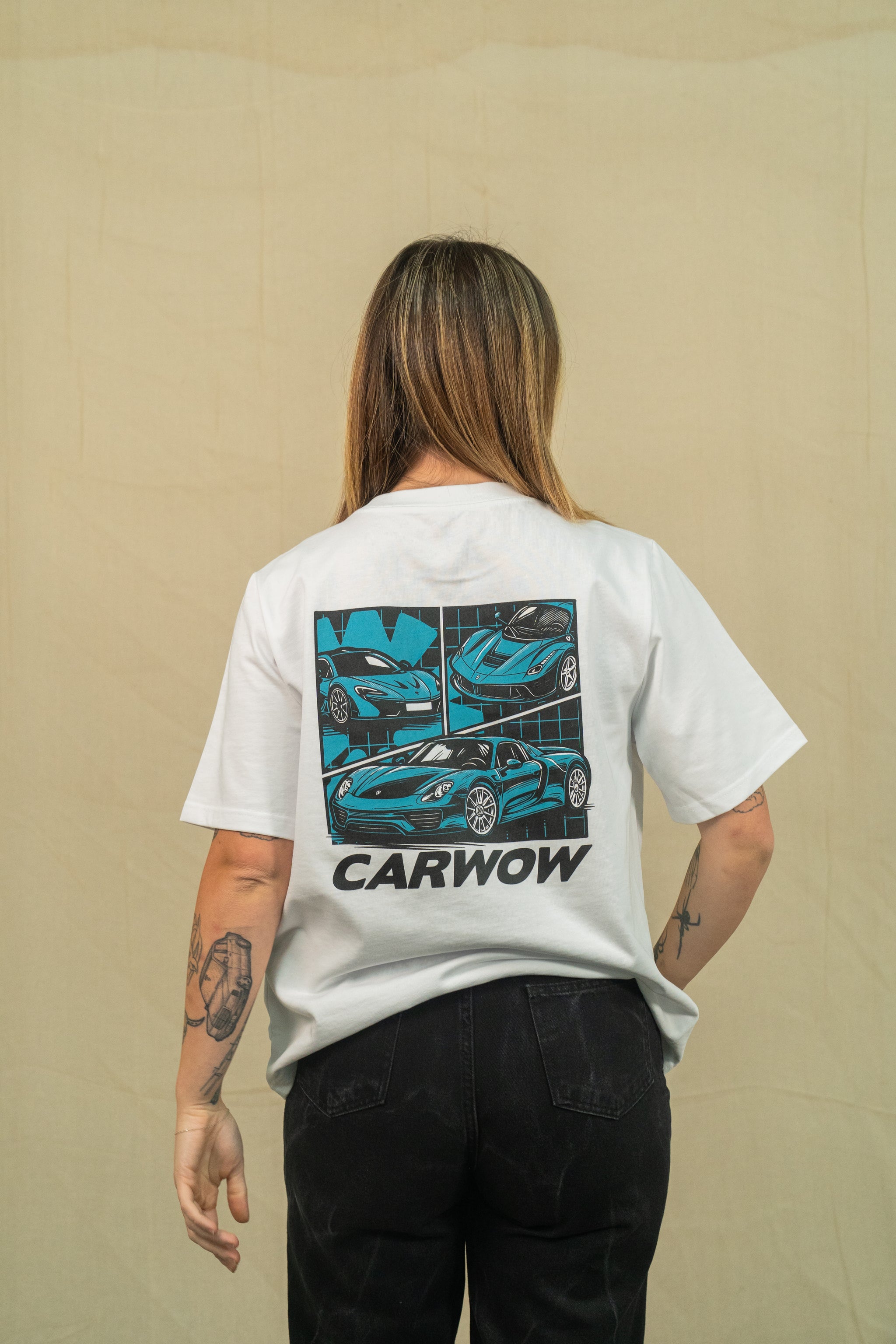 CARWOW BIG THREE T-SHIRT - WHITE