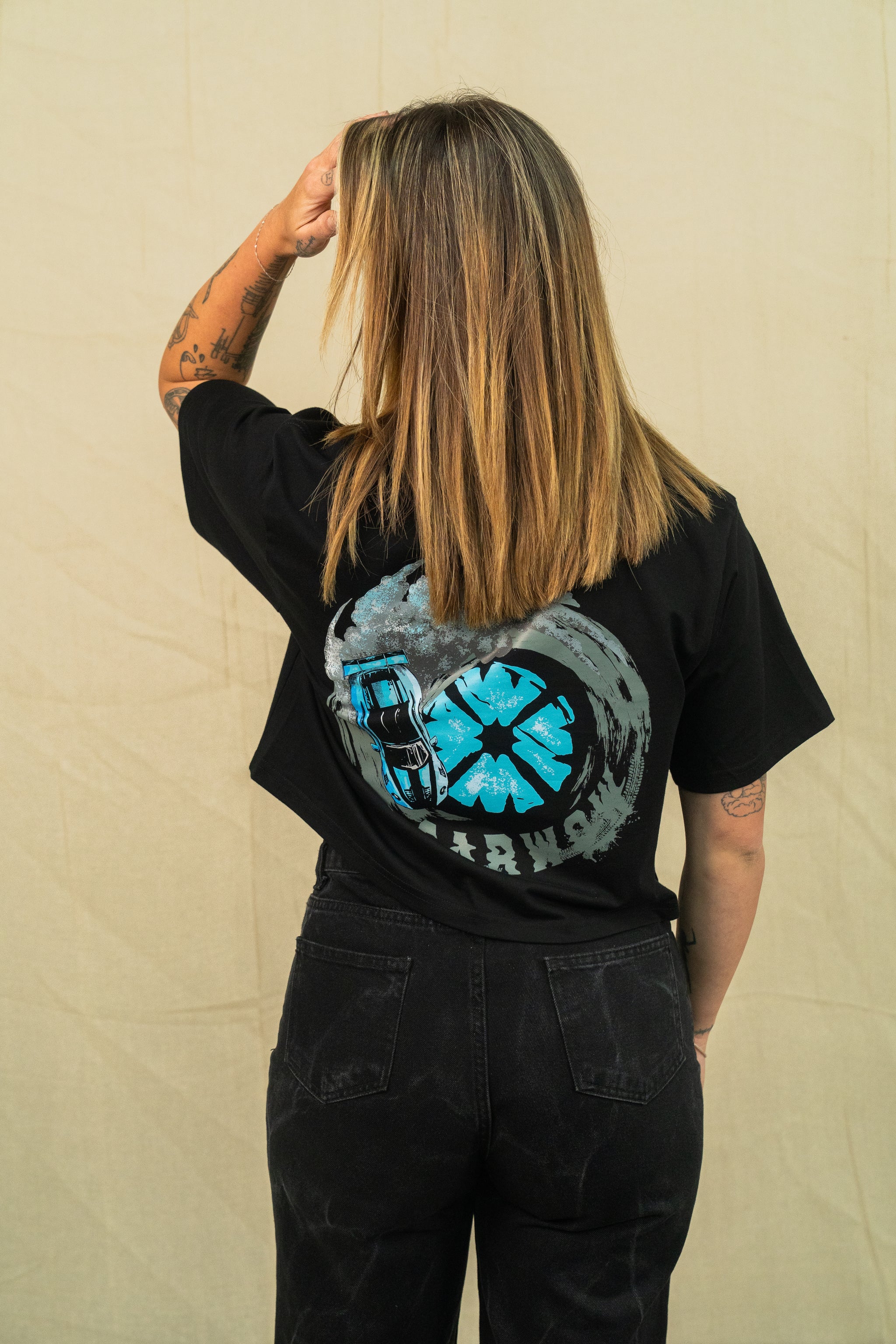CARWOW DONUT LOGO CROP T-SHIRT - BLACK