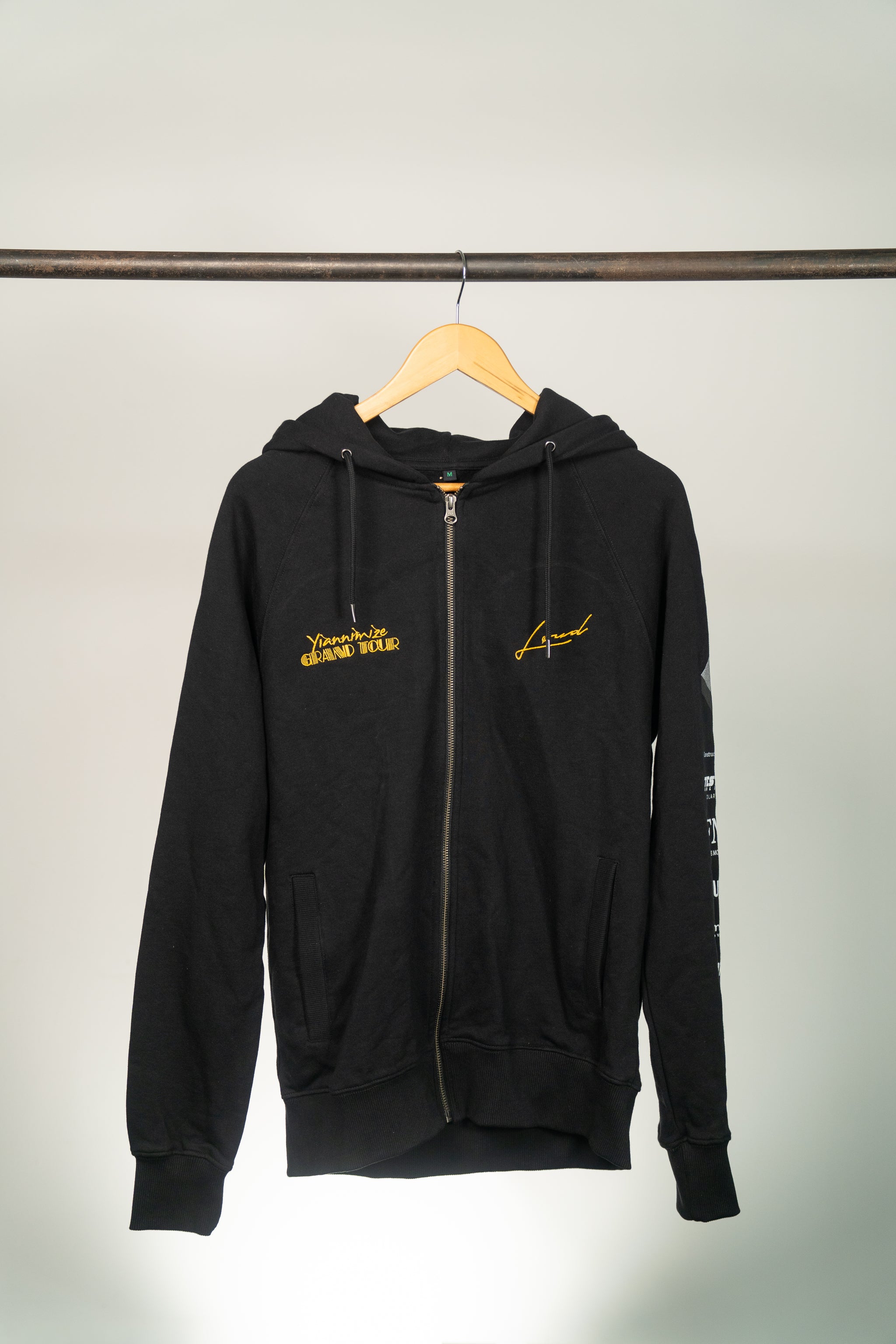 YIANNIMIZE GRAND TOUR ZIP HOODIE - BLACK