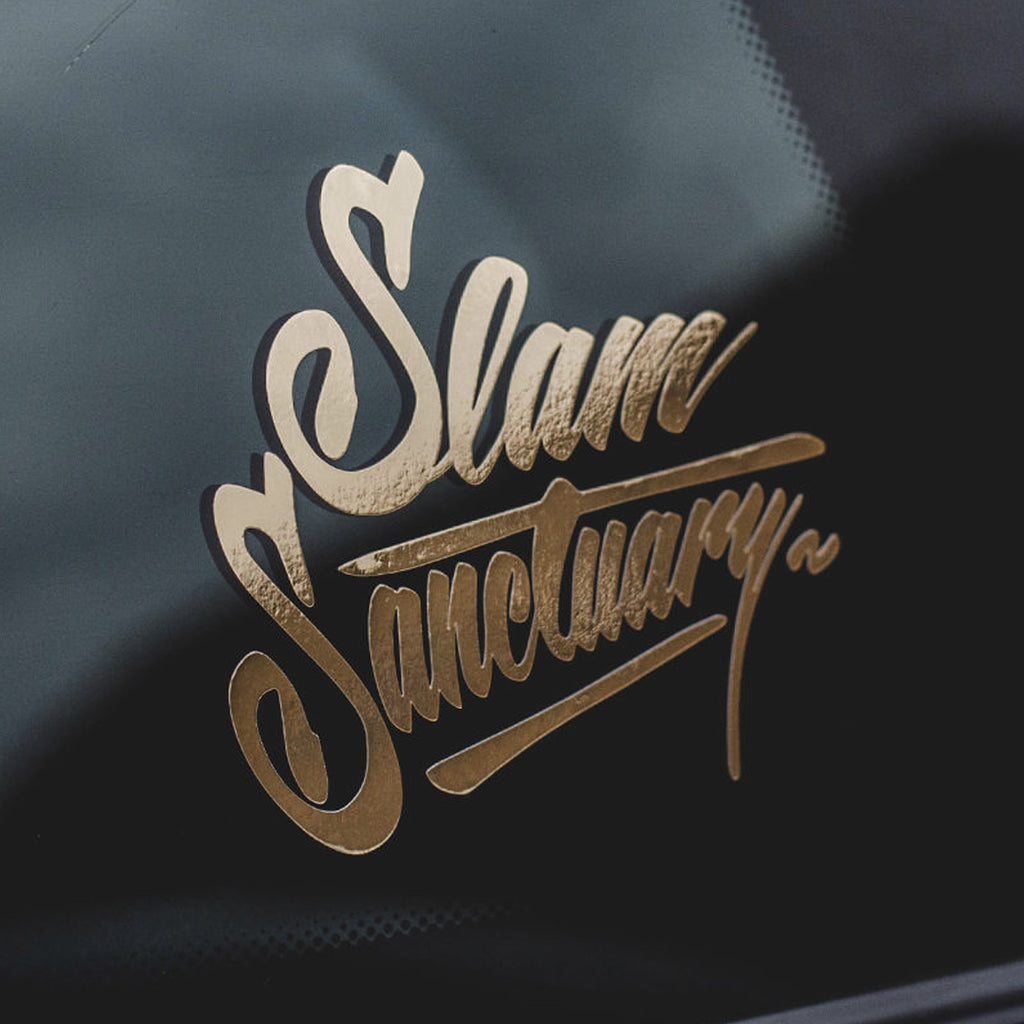 Logo Sticker - FOIL GOLD 10x9cm – Slam Sanctuary