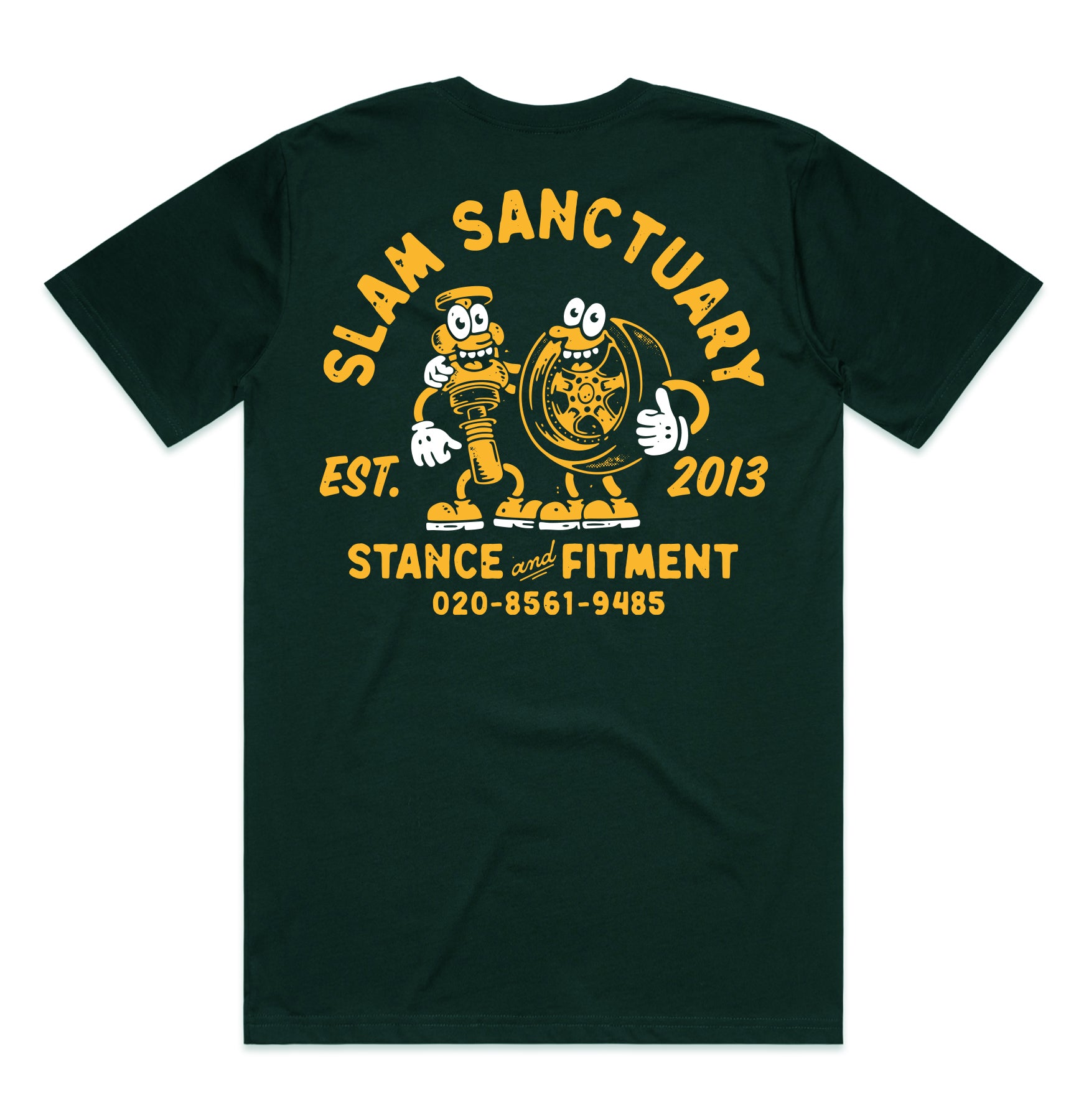 STANCE & FITMENT T-SHIRT - PINE GREEN – Slam Sanctuary